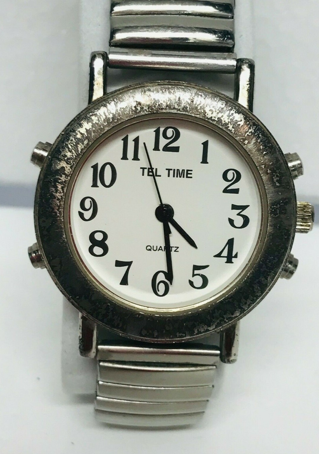 REIZEN Quartz Alarm Talking Watch- Stainless Steel 2 Tone Frame and ...