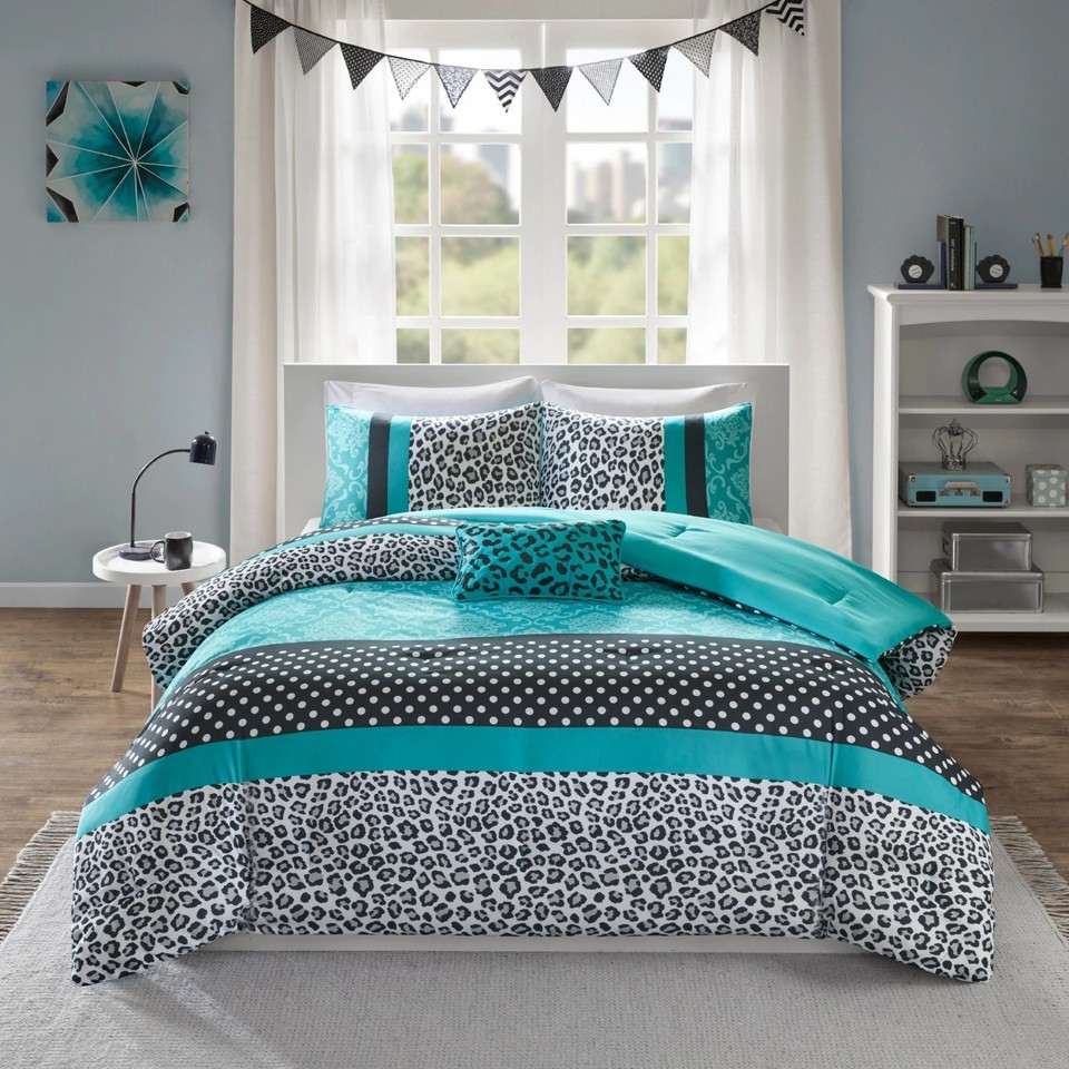 MODERN POLKA DOT ZEBRA ANIMAL STRIPE CHEETAH TEAL BLUE PINK AQUA ...