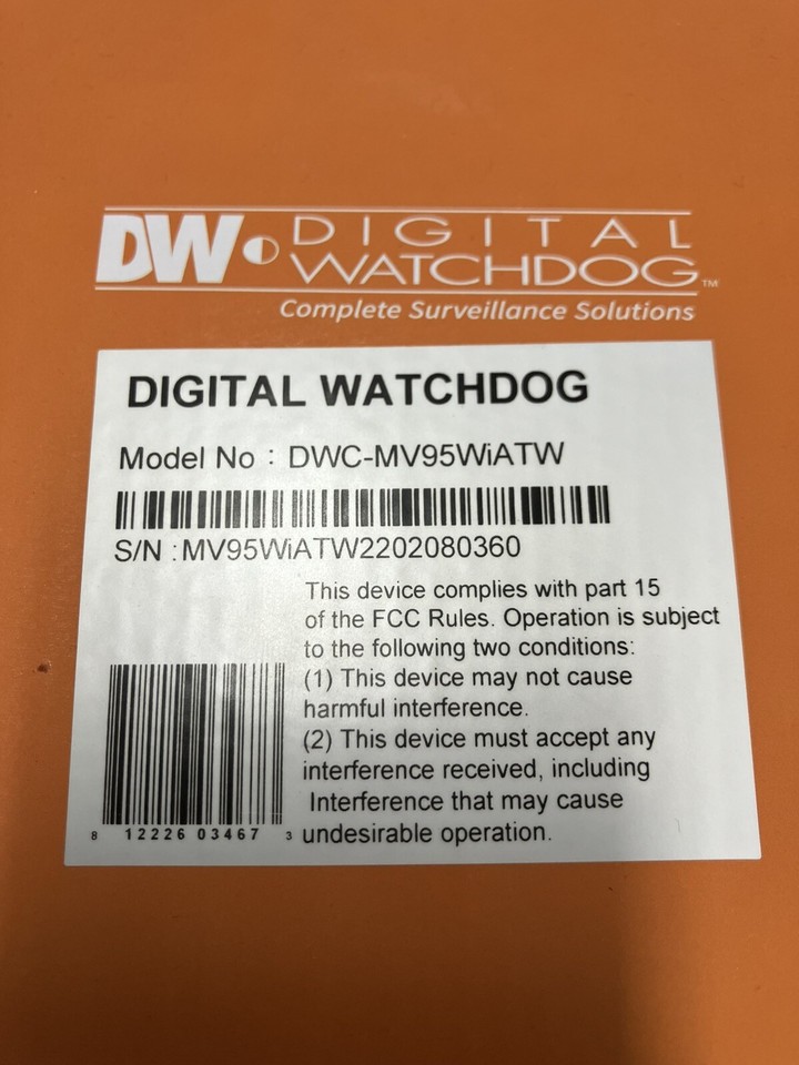 Digital Watchdog MEGApix 5MP Vandal Dome IP Camera 2.8-12mm Lens DWC ...
