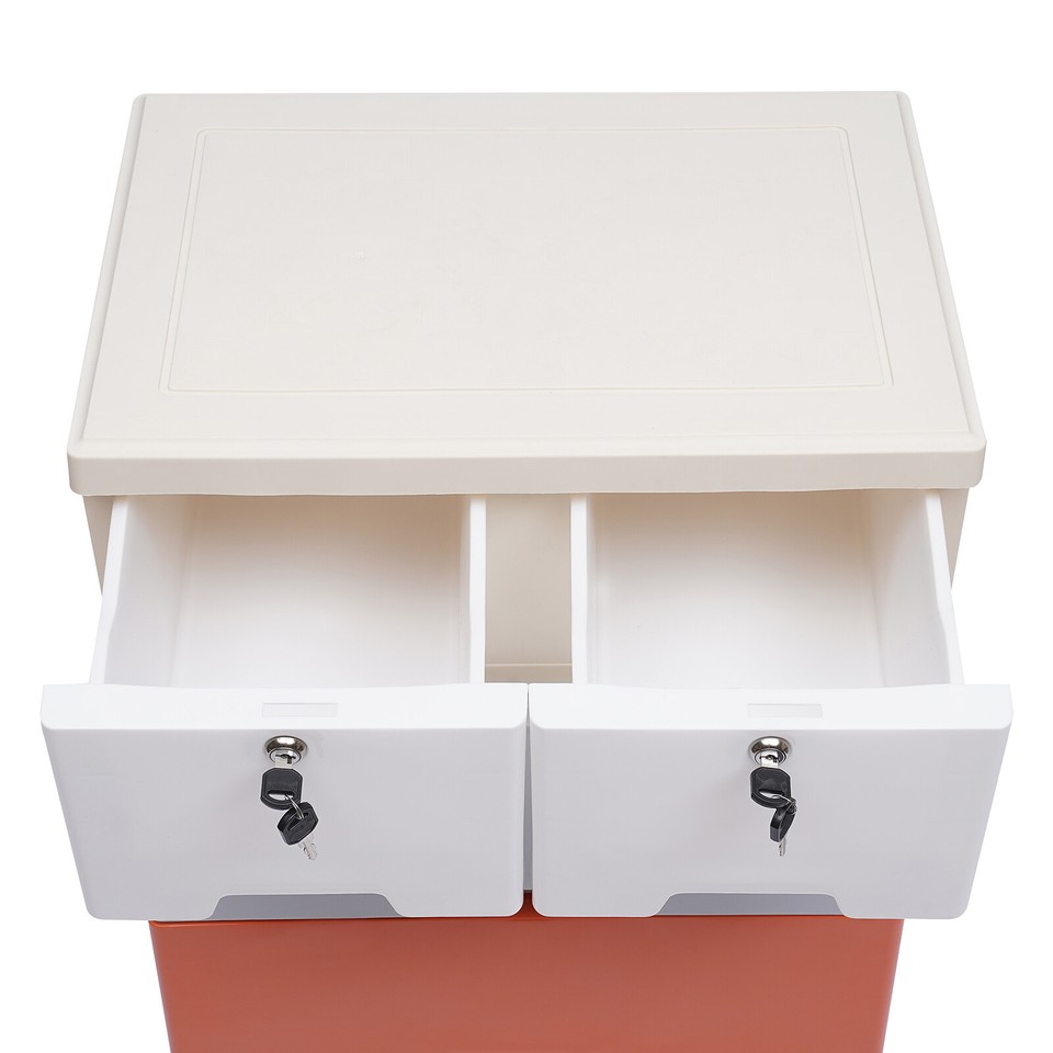 Plastic Clothes Cupboard Colorful Wardrobe Storage Cabinet w/ 6 Drawers ...