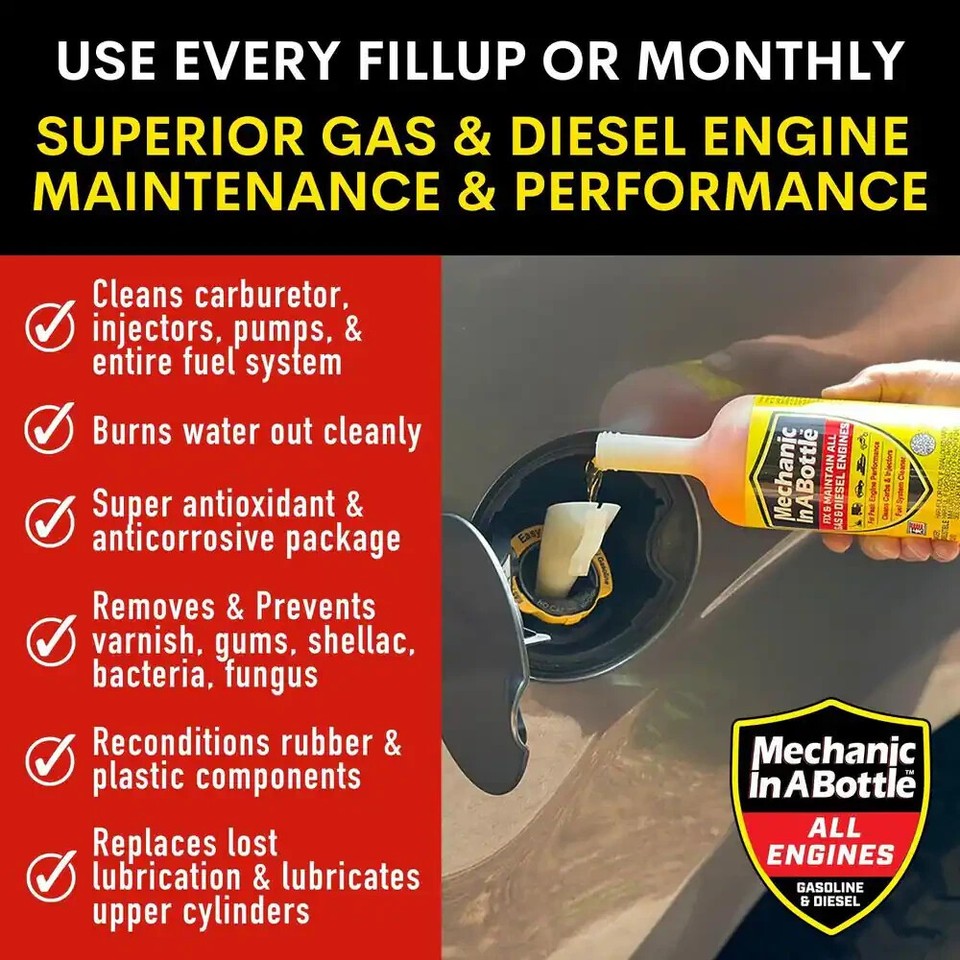 Mechanic in a Bottle Gas & Diesel Fuel Treatment 16 oz. | eBay