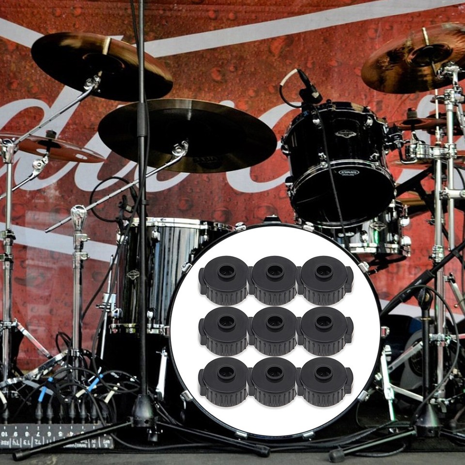 9pcs Quick Release Cymbal Nuts,8Mm Cymbal Mate Nut Black Plastic Cymbal ...