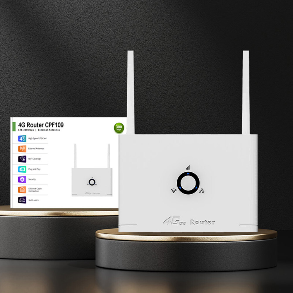 Wireless Home Router 2 External Antenna Wireless WiFi Hotspot 4G SIM ...
