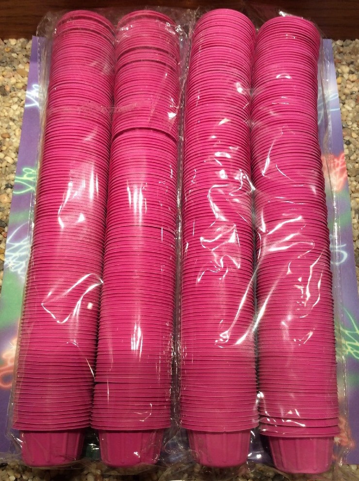 500 Yocup Fuchsia Pink .5 oz Souffle Cups Samples Condiments Medicine ...