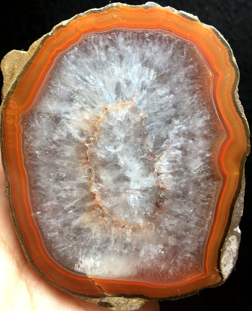 180g Agate Geode!RARE!COLORFUL SURYA AGATE CRYSTAL Warring States Red ...