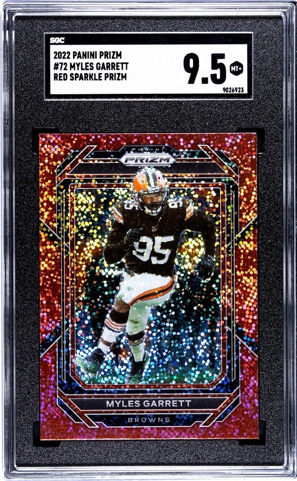 2022 Panini Prizm #72 Myles Garrett Red Sparkle Prizm SGC 9.5 | eBay