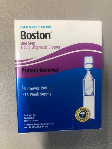 Boston One Step Liquid Enzymatic Contact Lens Cleaner 0.01 oz (EXP. 07 ...