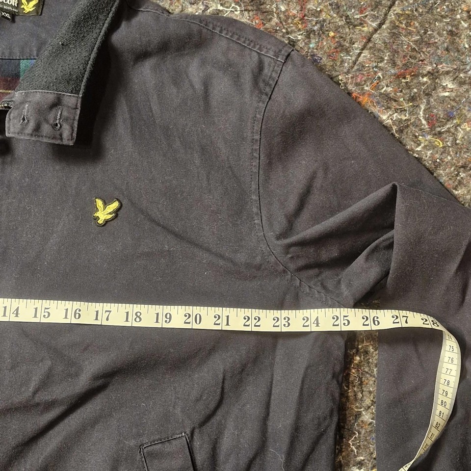Lyle & Scott Men's Black Harrington Jacket with Yellow Eagle Logo | eBay UK