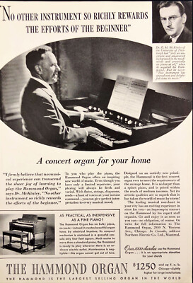 The Hammond Organ Concert Organ for Your Home Vintage Print Ad 1937 | eBay