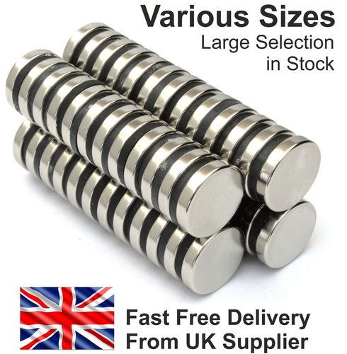 Strongest N52 Magnets Strong Neodymium Disc Magnet 2-50mm Neo DIY Craft ...