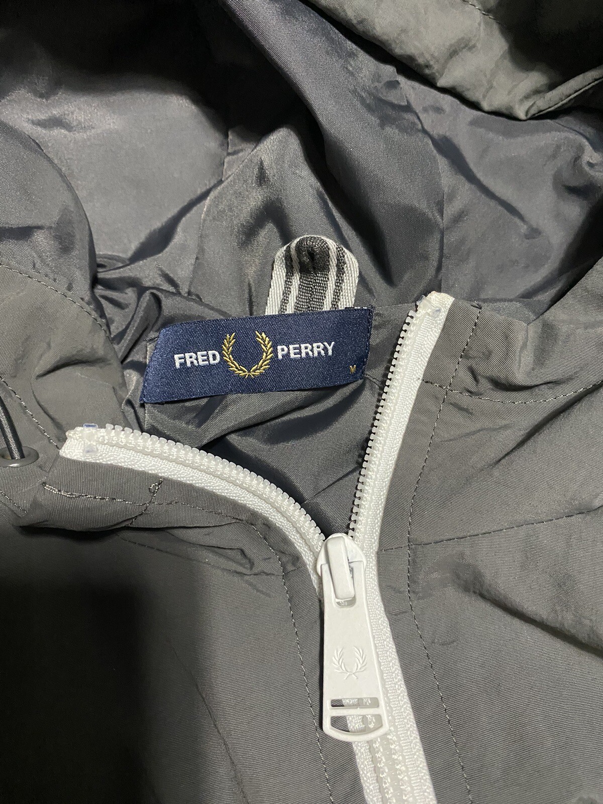 Fred Perry Overhead 1/4 Zip Hooded Jacket Windbreaker… - Gem