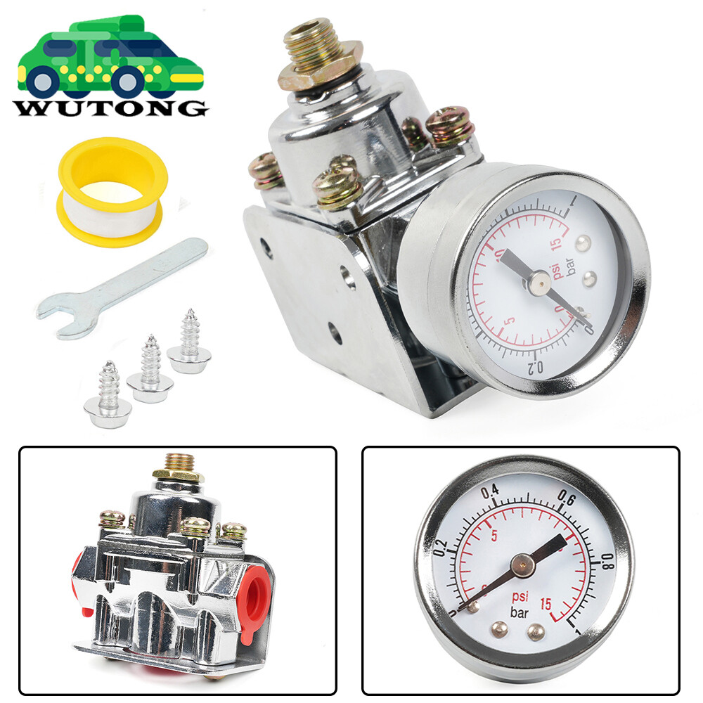 Low Fuel Pressure Regulator Gauge Kit Holley Carburetor Carb Quick Fuel ...