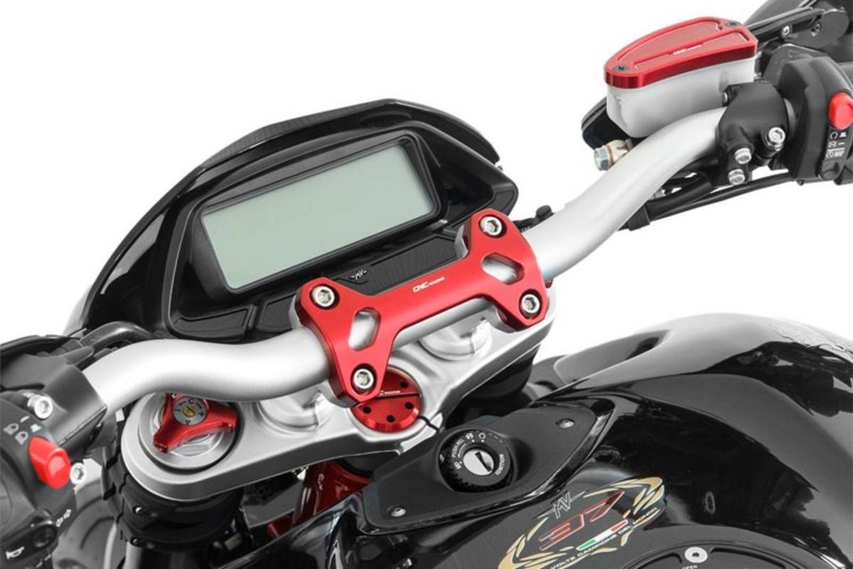 CNC Upper Riser MV Agusta Turismo Veloce 800 RC E4 2017-2020 BLACK ...