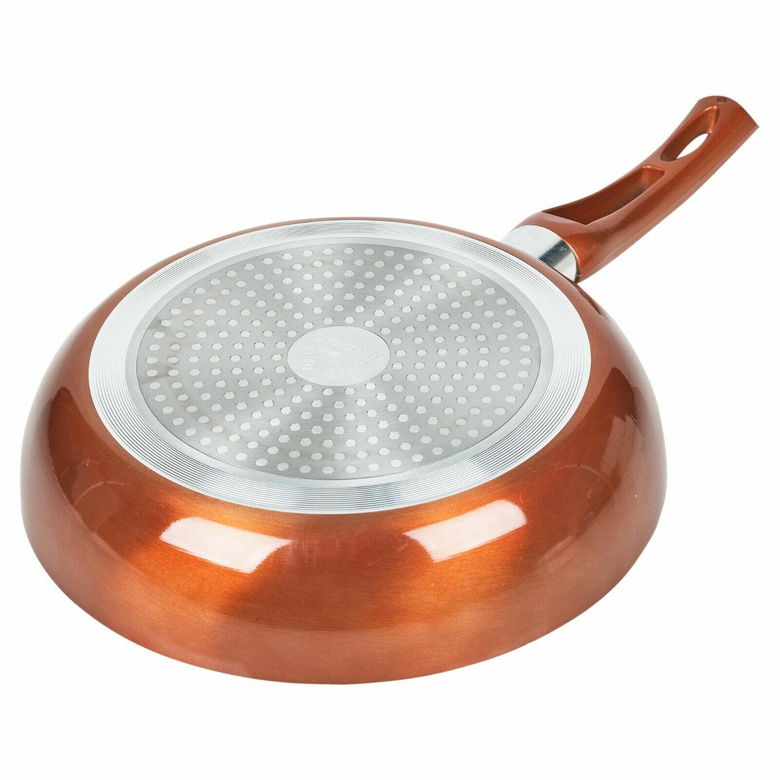 Non Stick Ceramic Coated Copper Induction Cooking Pan Pot Saucepan ...
