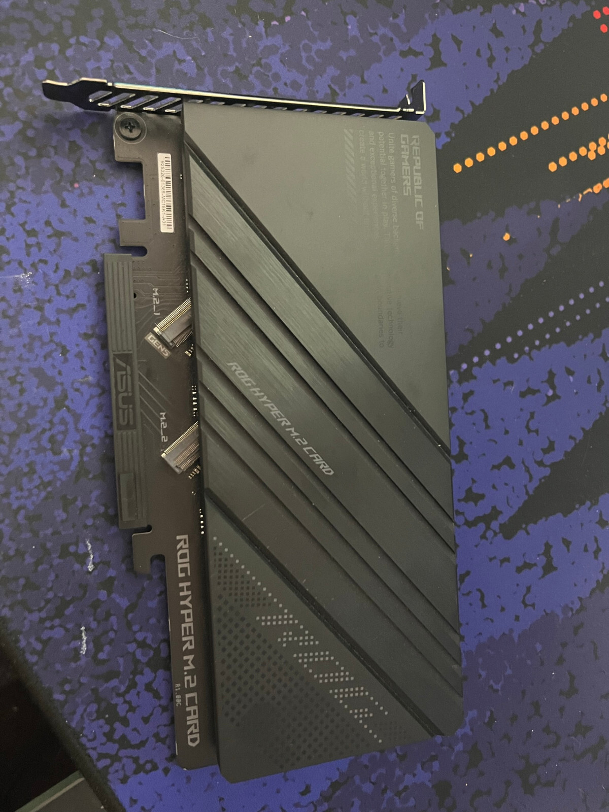 ASUS ROG HYPER M.2 CARD PCIE NVME M.2 EXPANSION CARD WITH HEATSINK | eBay