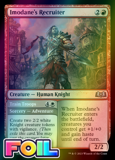 x1 Imodane's Recruiter // Train Troops WOE MTG 229 FOIL UNCOMMON M/NM ...