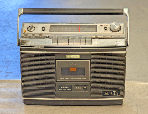 Sony CF-580 Boombox Radio; tested, for repair or parts; tape deck not ...