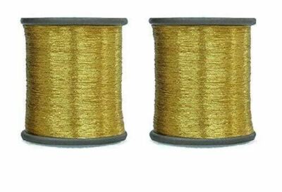 Zari Thread for Embroidery, Sewing ,Jewelry Making, Gold Color, 100MTR ...