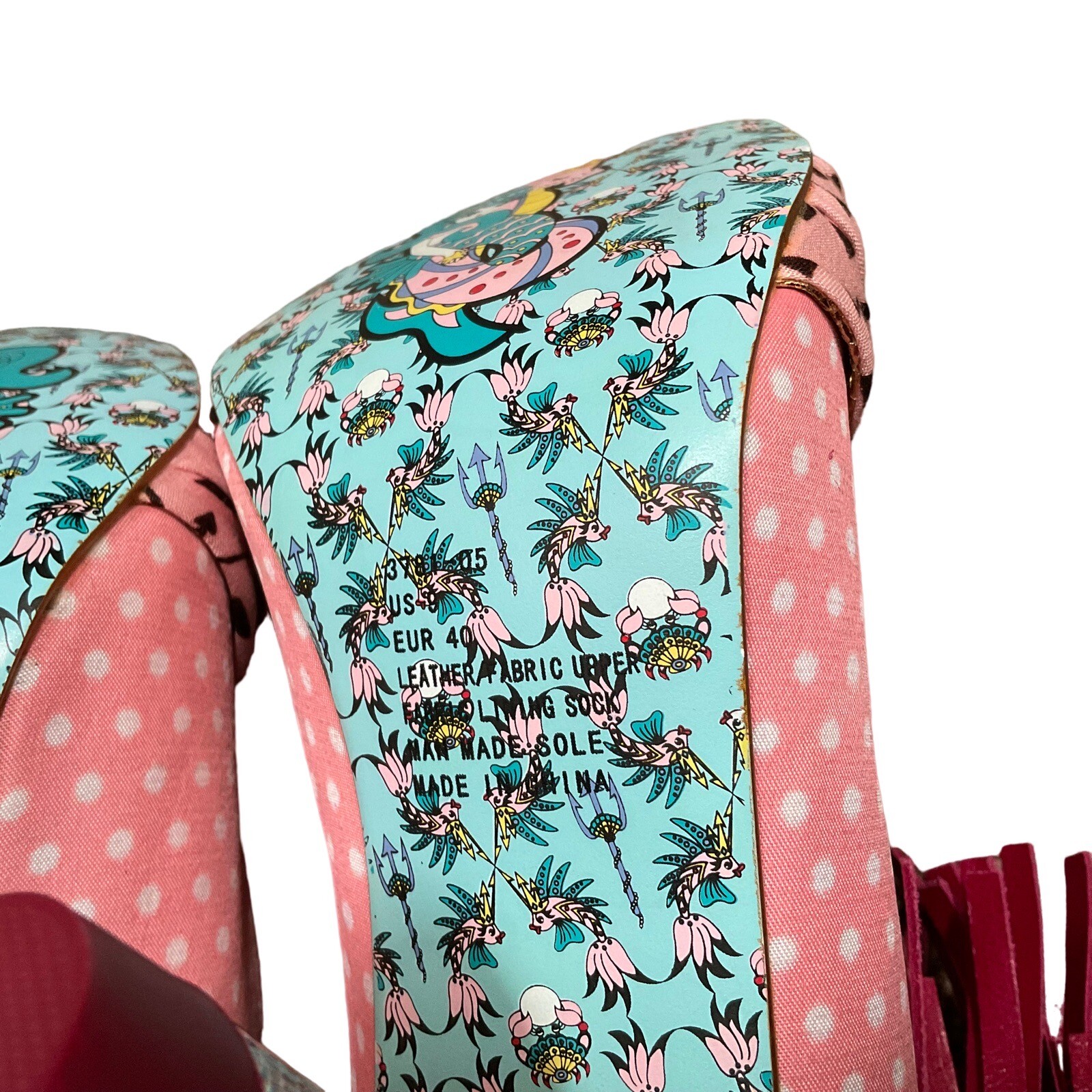 New Irregular Choice Fringe Pumps Pink Milkshake Mush Pinup Rockabilly ...