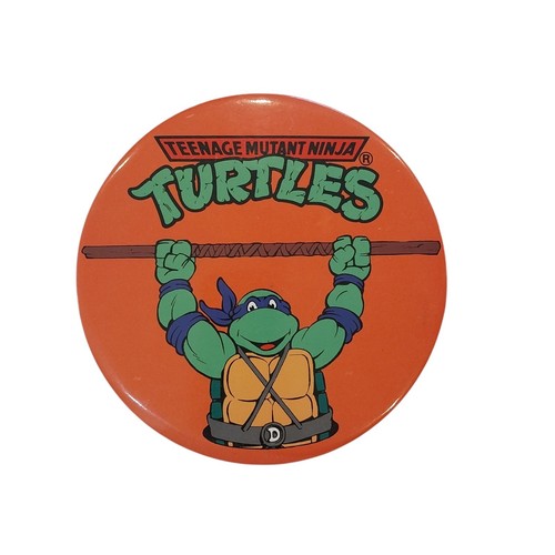 Vintage Teenage Mutant Ninja Turtles 1990 Giant Button Pin Large TMNT ...
