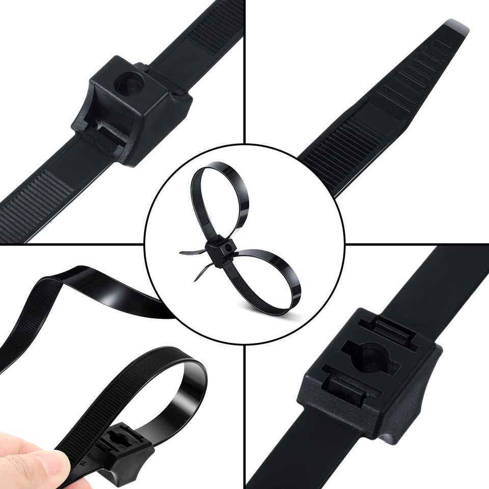 30 Nylon Zip Ties Double Ended 250 lbs 19.7” Long Police Cable Restraints | eBay