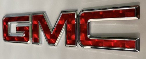 Fits GMC Front Grill Emblem 13" Badge Logo Red Vintage | eBay