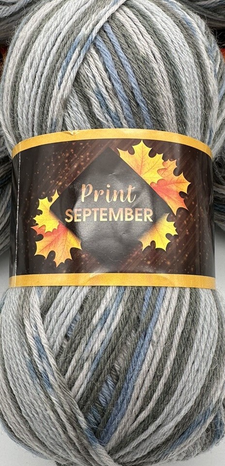 Eylul Wool Blend Sock Yarn Knitting Crochet - 5x140g Balls - Blue ...