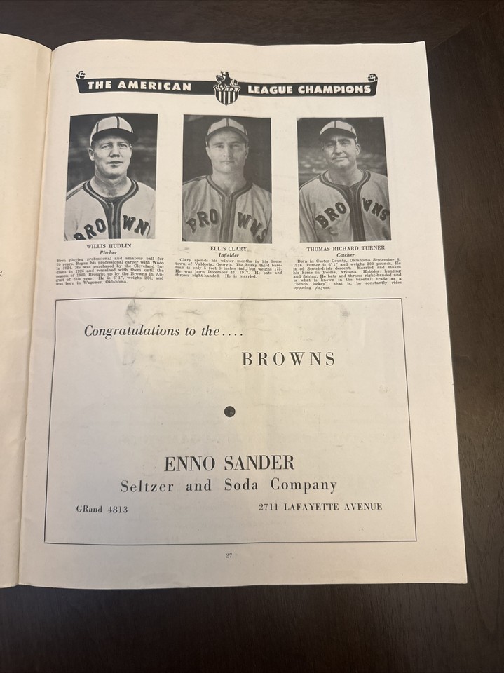 1944 World Series Browns vs Cardinals Program - RARE | eBay