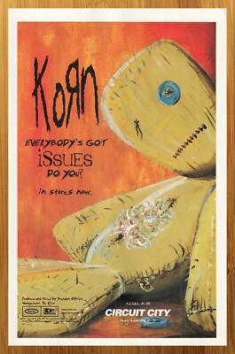 1999 Korn Everybody's Got Issues Print Ad/Poster Official Album CD LP ...