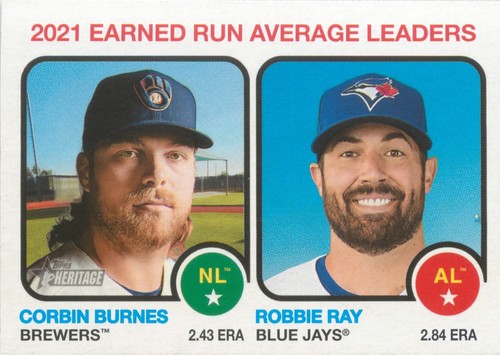 Robbie Ray / Corbin Burnes 2022 Topps Heritage Baseball Card #63 | eBay
