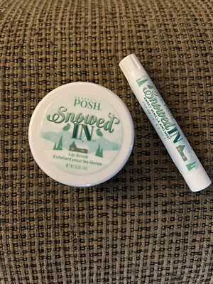 Perfectly Posh Snowed In Lip Scrub + Lip Balm Set Sweet Vanilla Mint | eBay