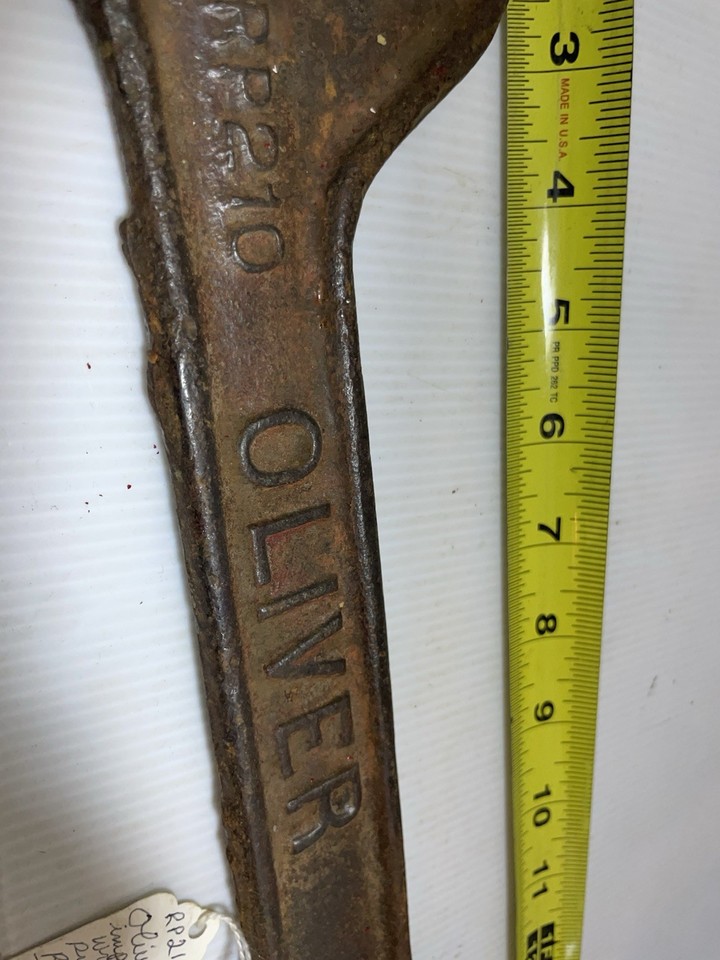 Rare Vintage Rp210 Wrench 1927 Oliver Chilled Plow Works company Farm ...