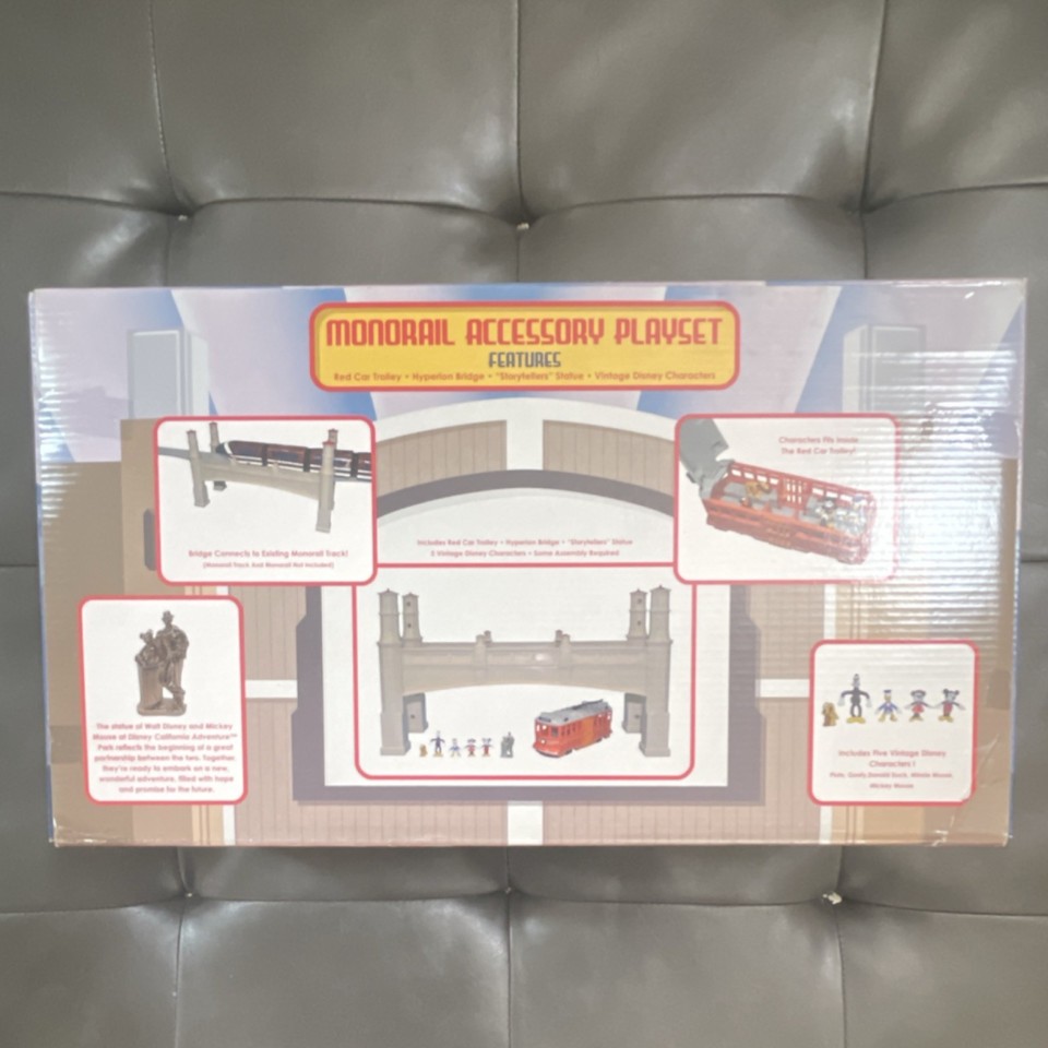 Disney California Adventure Monorail Accessory Playset Red Car Trolley ...