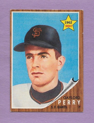 1962 Topps #199 Gaylord Perry RC San Francisco Giants HOF EX/EX+ $250 ...
