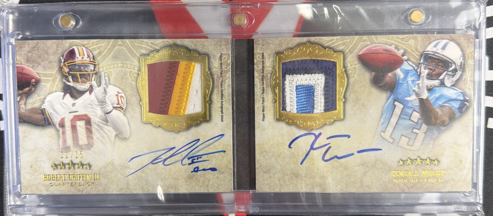 2012 Topps Five Star Robert Griffin III/Kendall Wright Dual RPA Auto ...