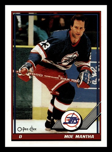 1991-92 O-Pee-Chee Moe Mantha #477 Winnipeg Jets Mint | eBay