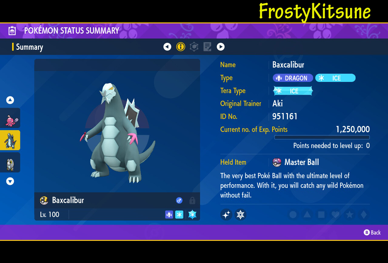 6IV Baxcalibur / Frigibax Shiny & Non-Shiny Pokemon Scarlet & Violet | eBay