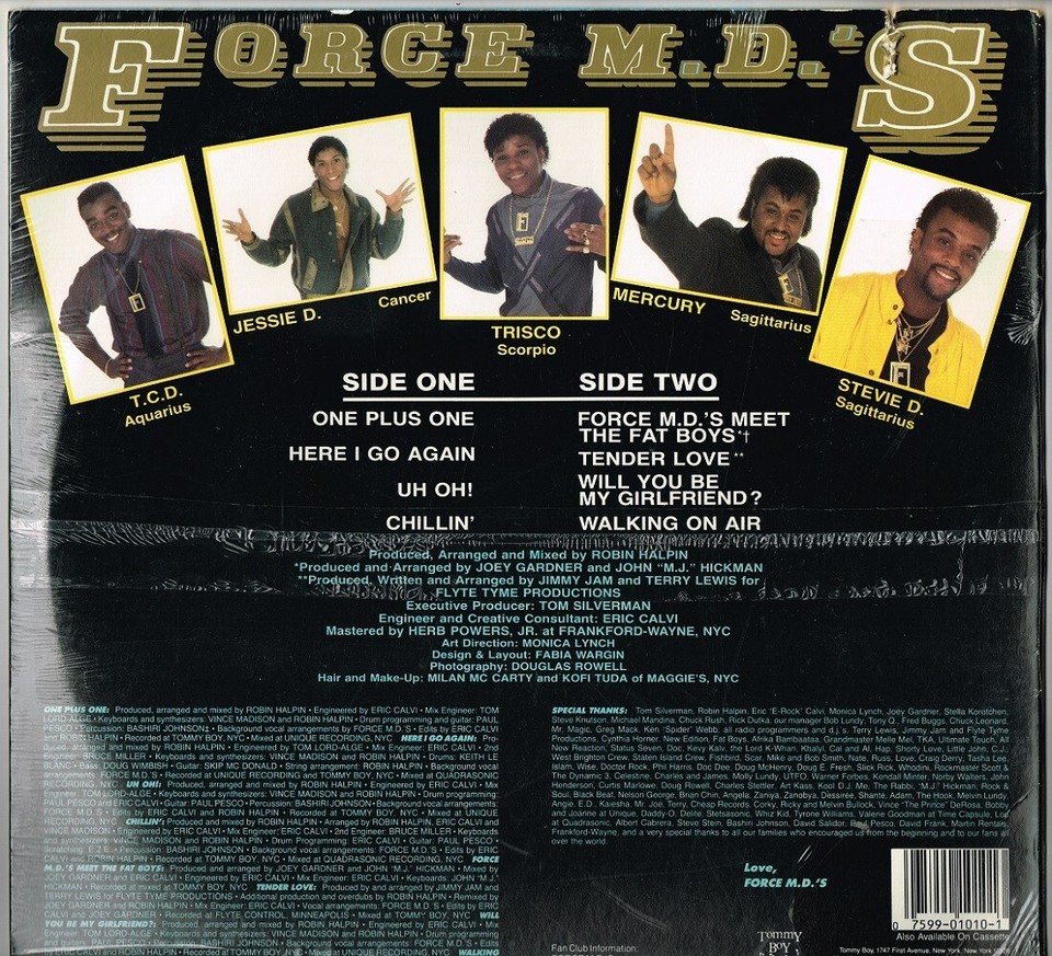Force M.D.'s "Chillin'" (Tommy Boy) 1985 US LP ss | eBay