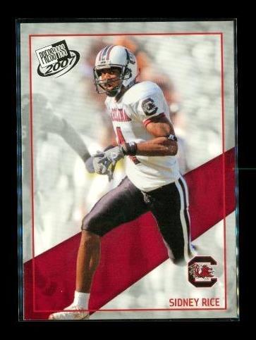 2007 PRESS PASS College Football Card TAR-9 SIDNEY RICE Gamecocks ...
