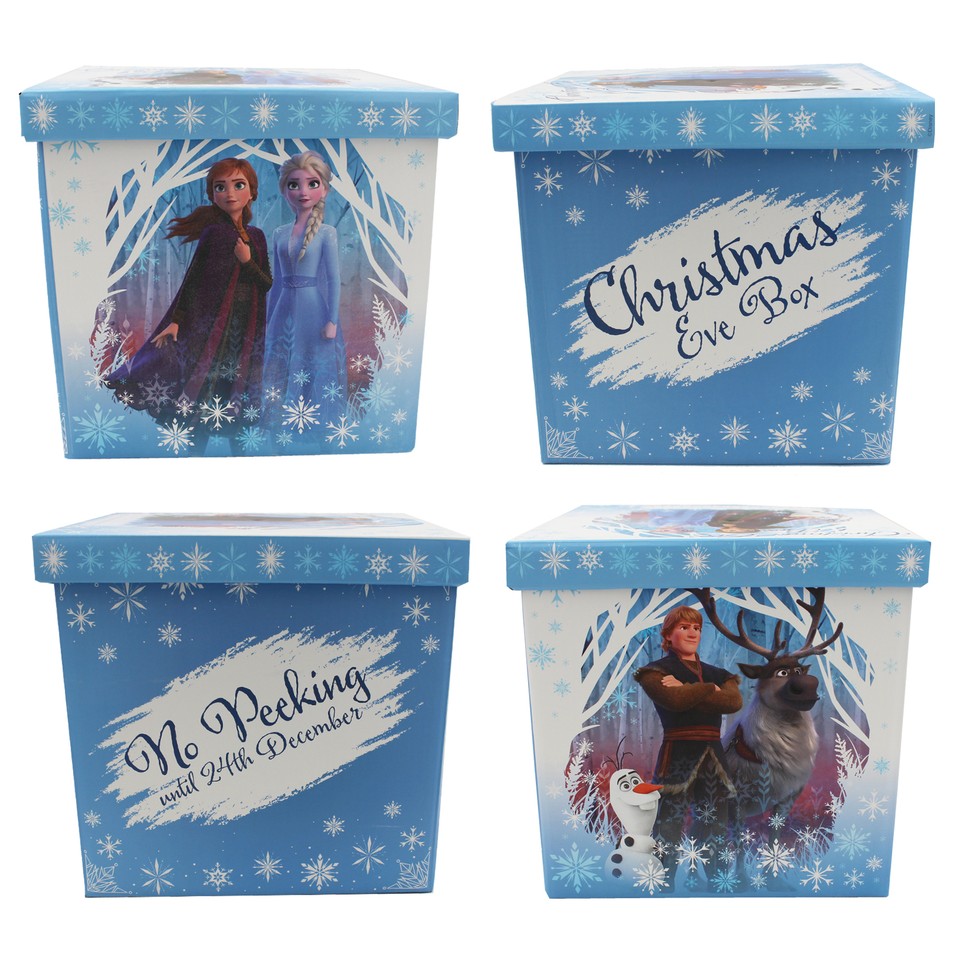 Disney Frozen 2 Christmas Eve 'Flat pack' Gift Box 27cm x 26.5cm x 27cm ...