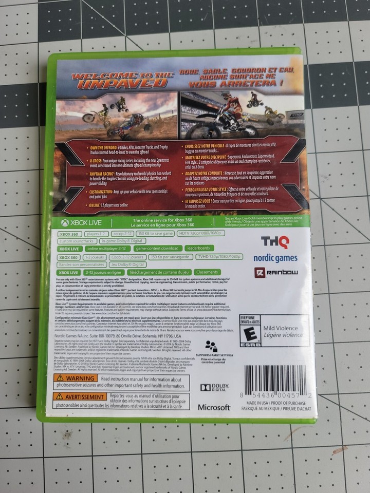 MX vs. ATV Untamed (Microsoft Xbox 360, 2007) UNTESTED | eBay