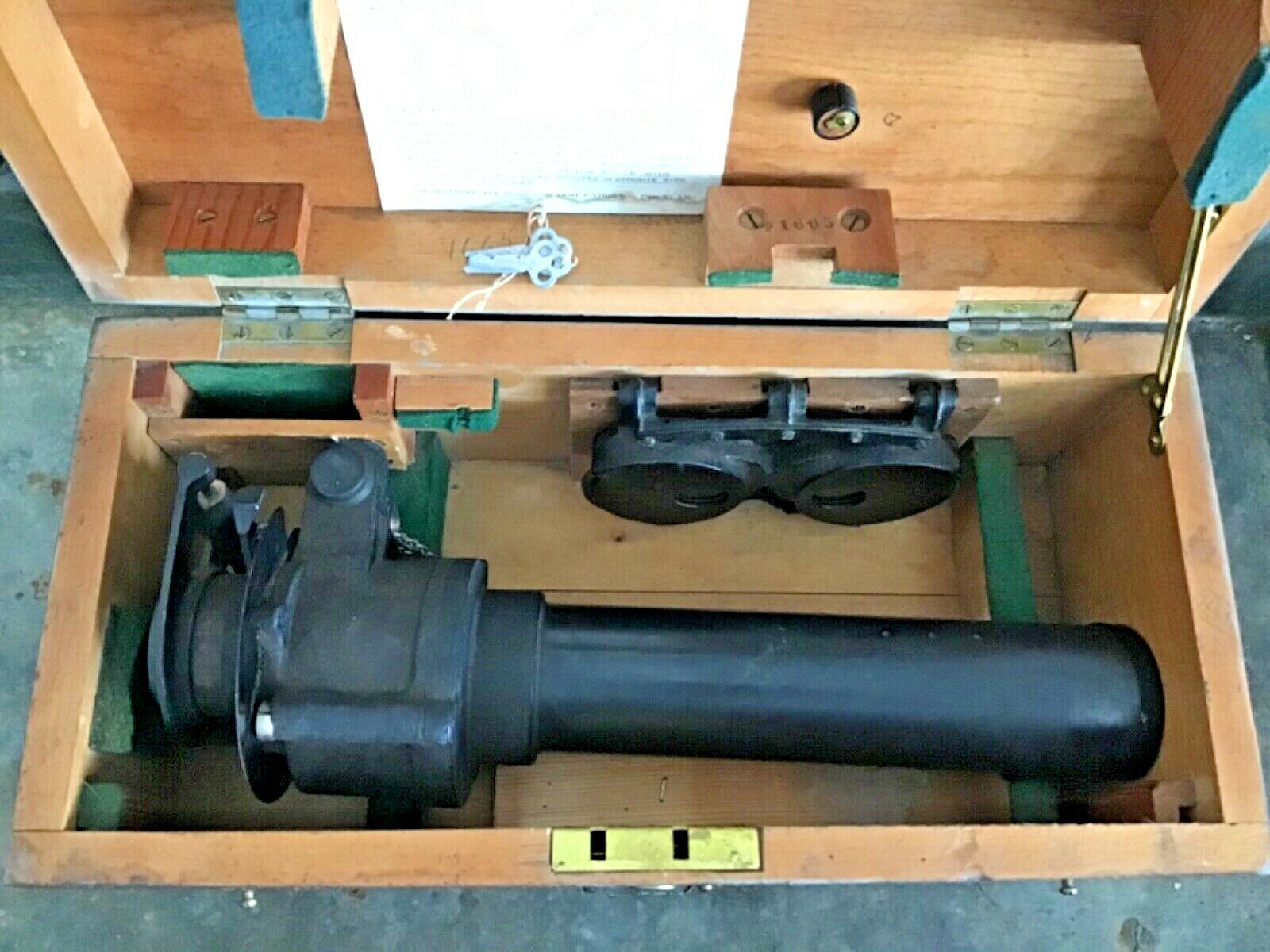 WWII ERA GUN SIGHTING TELESCOPE 7 x 50 Canadian Kodak Pat. G. 376, Box ...