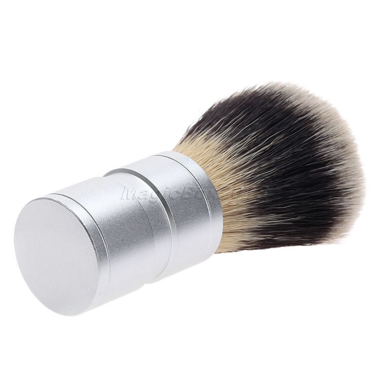 New Portable Men's Badger Hair Shaving Brush Aluminum Alloy Handle ...