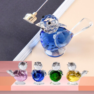 Crystal Bird Ornaments Cute Bird Figurines Simulation Bird Ornaments ...