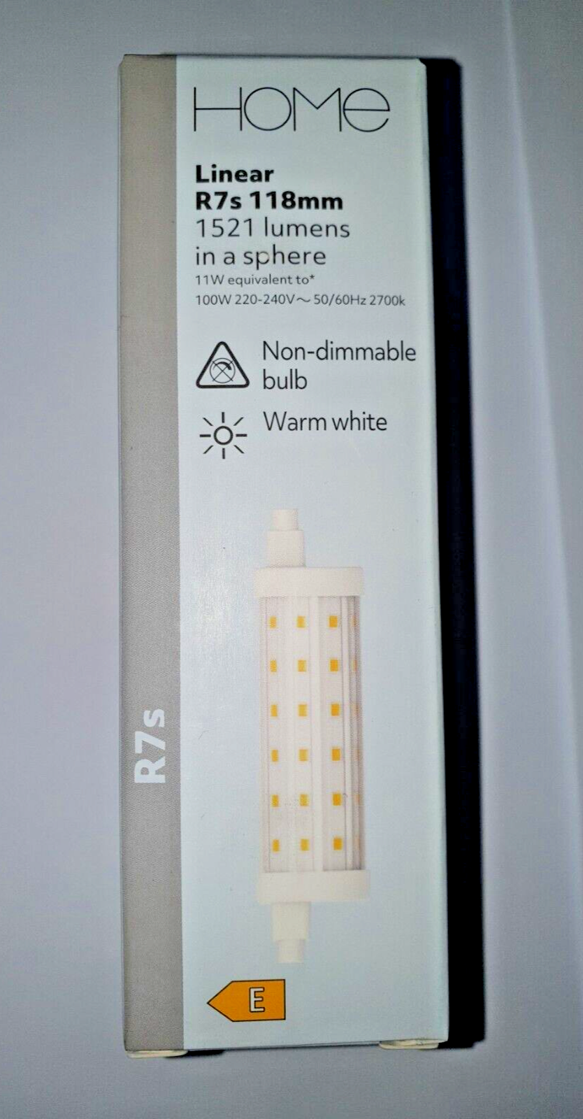 2 x Sainsbury's Home Linear R7 LED Warm Light Bulbs 118mm | 12.5w Equiv ...