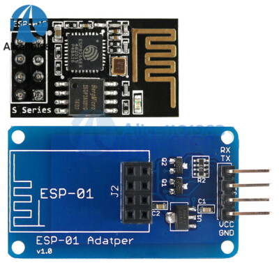 ESP-01S ESP8266 Serial Wi-Fi Wireless Module + ESP-01 Adapter for ...