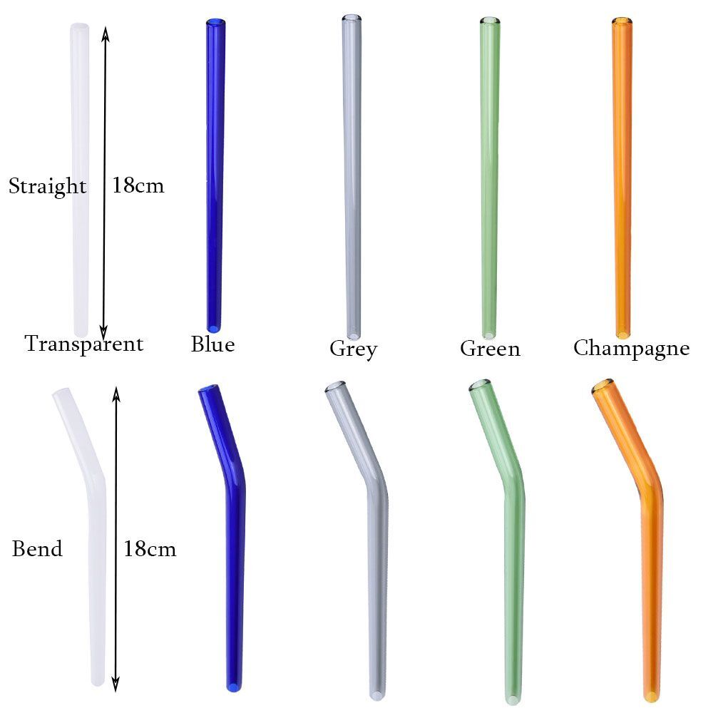 4pcs Tea Pipette Wedding Pyrex Glass Drinking Straw Straight Bend ...