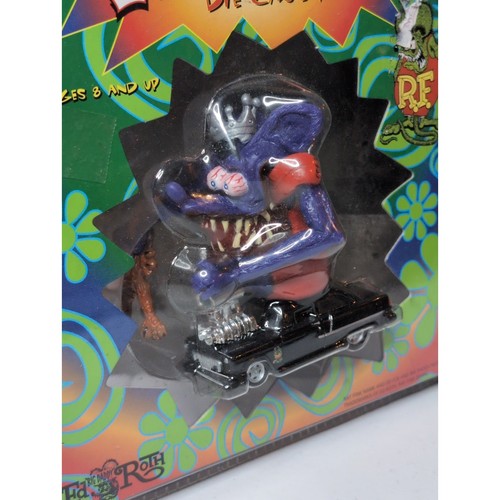 New in Box Rat Fink Die Cast With Figure Ed Roth Mod Rods Racing ...