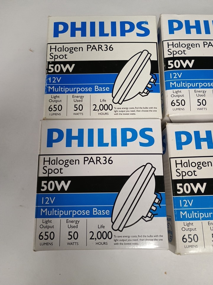 Philips 50watt Halogen Par 36 Spot Light Bulb 12 volt Lot of 6 Bulbs | eBay