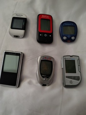 Lot Of 6 Blood Glucose Monitoring System Meter A1C Check Contour ReliOn ...